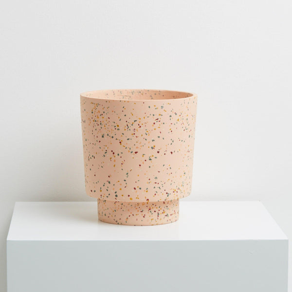 Terrazzo Banjo Pot – Handcrafted Planter with Tray | Capra Designs
